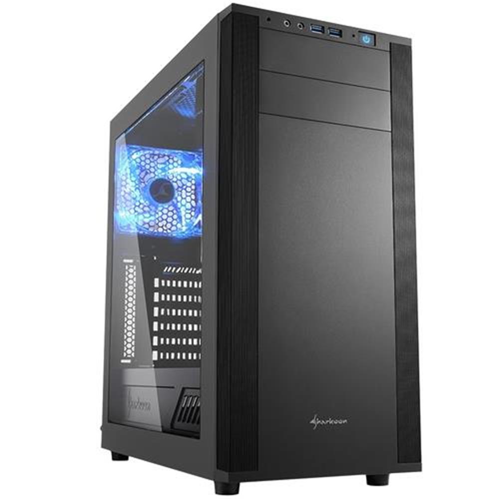 SHARKOON CASE M25-W ATX, 7 SLOT, USB 3.0 + AUDIO FRONTALI, COLORE NERO ...