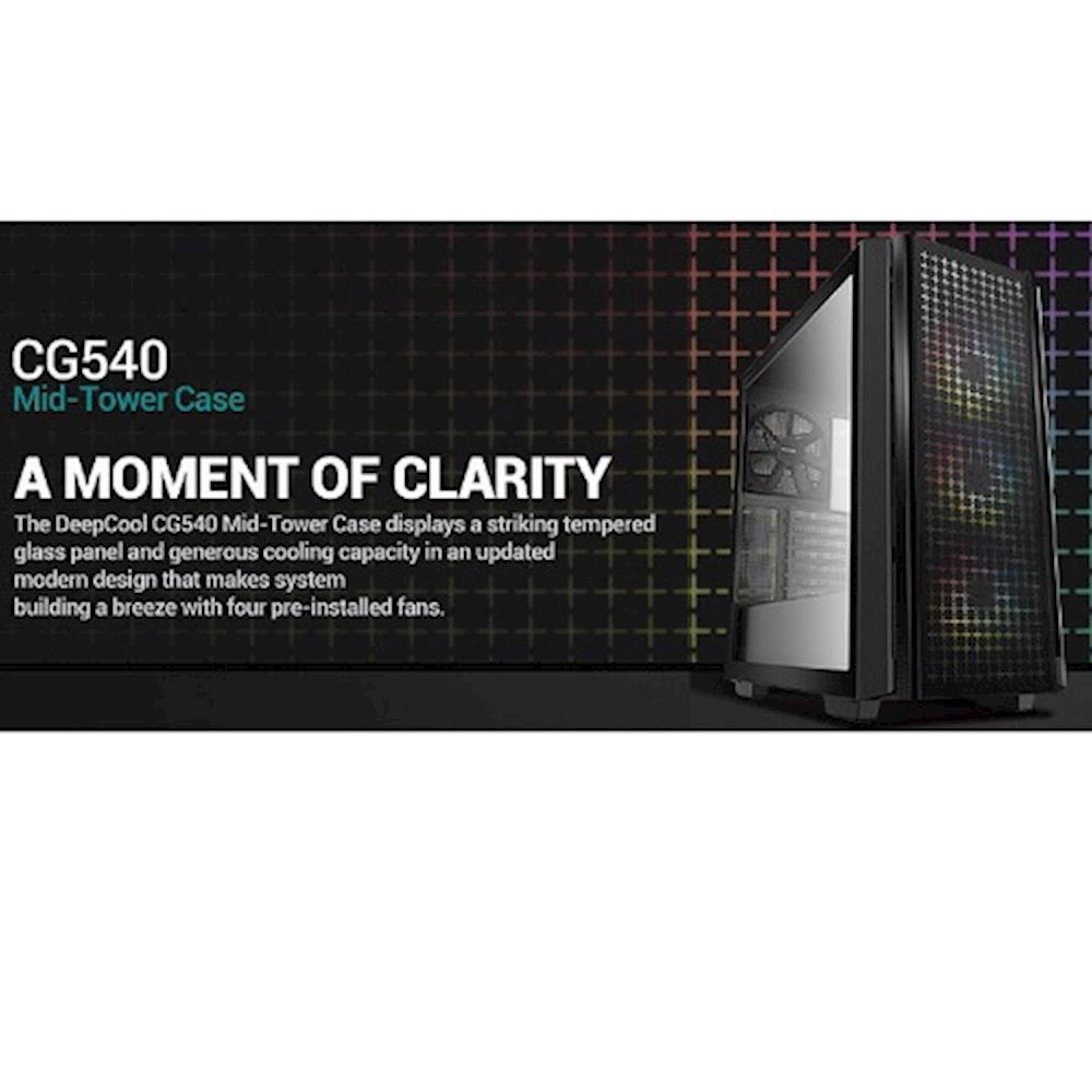 DEEPCOOL CASE MID TOWER CG540 TG 3*120+1*140mm FAN R-CG540-BKAGE4-G-1 ...