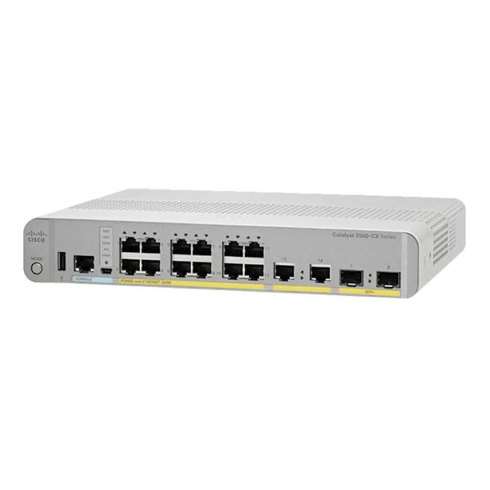 CISCO CAT 3560-CX 12 PORT POE 10G UPLINKS IP BASE SWITCH E HUB ...