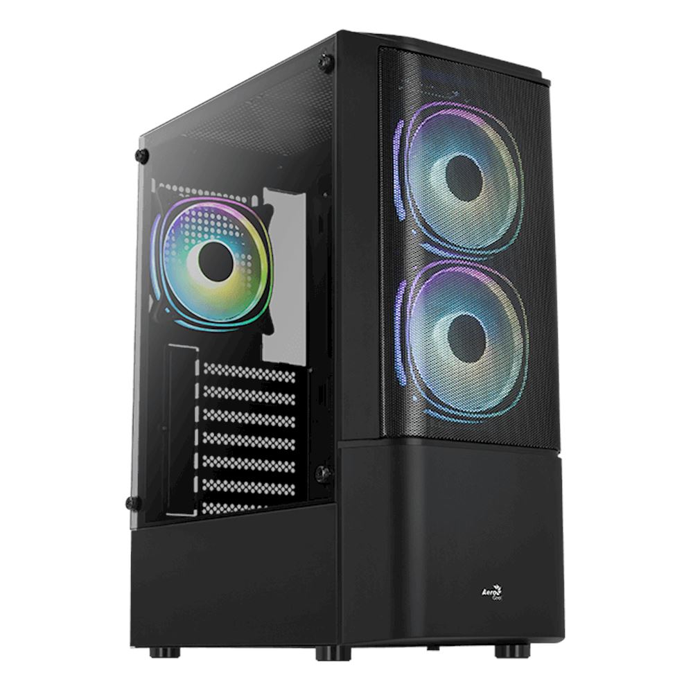 AEROCOOL CASE MID TOWER QUANTUM MESH V3 BLK TG FRONT MESH 3x12CM RGB ...