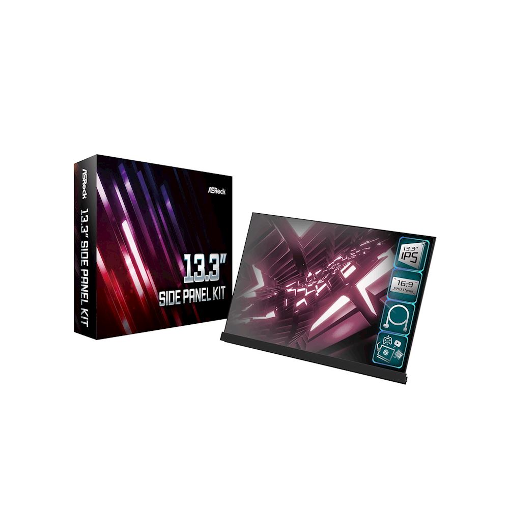 ASROCK MONITOR PER CASE LED 13.3 SIDE PANEL KIT IPS FULL HD, eDP CASE ...