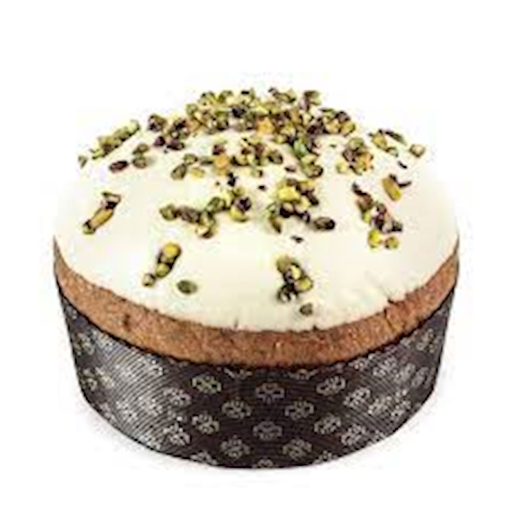 Panettone SANT'AGATA covered with white chocolate and stuffed with ...