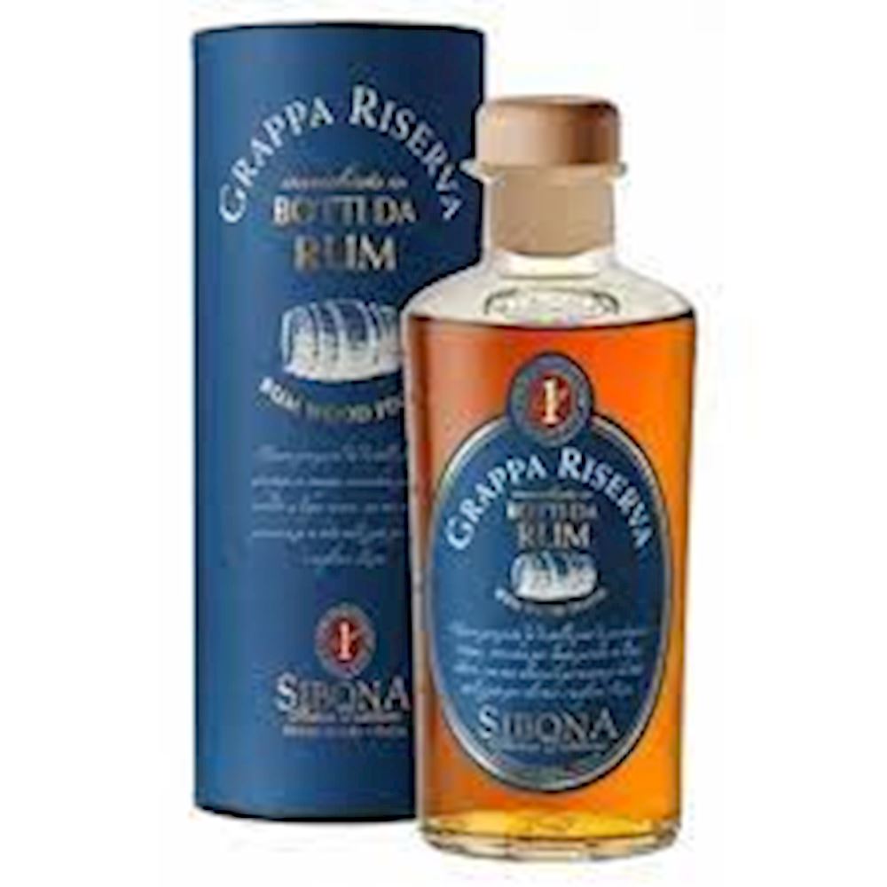 GRAPPA SIBONA RISERVA BOTTI di RHUM 44% CL.50 GB.TUBO product - Antica Enoteca Giulianelli, Vini ...