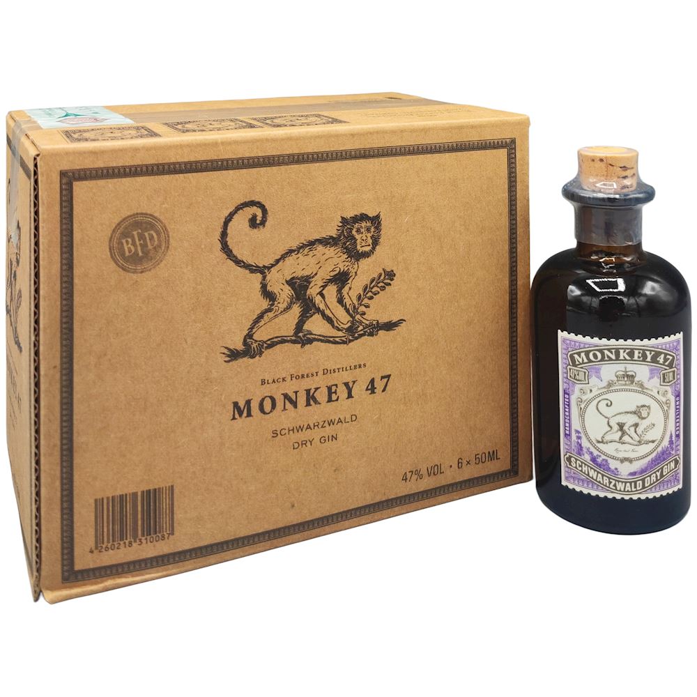 GIN mignon MONKEY 47 SCHWARZWALD DRY 47% ML.50x6pz VP Gin - Antica ...