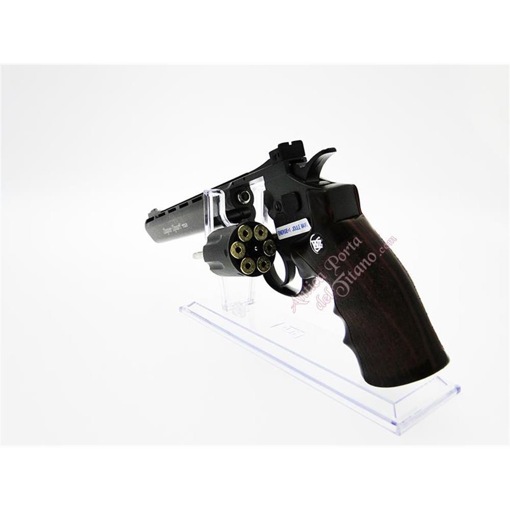 Pistola CO2 REVOLVER 703 Nera full metal tamburo rotante Riproduzioni ...