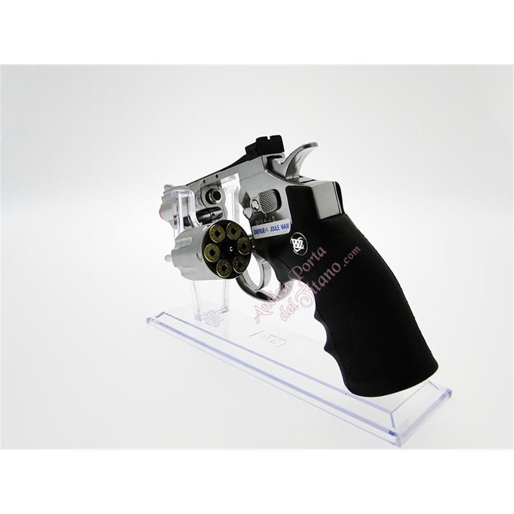 Pistola CO2 REVOLVER 708 Silver full metal tamburo rotante Riproduzioni ...