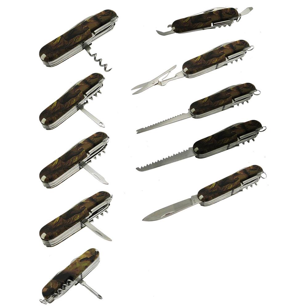 Coltello Multiuso 11 posizioni Tascabile Fogliare Camo Vegetato ...