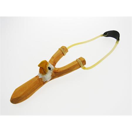 Fionda in legno bianco a forma di lupo misura 20 cm Fionde ...