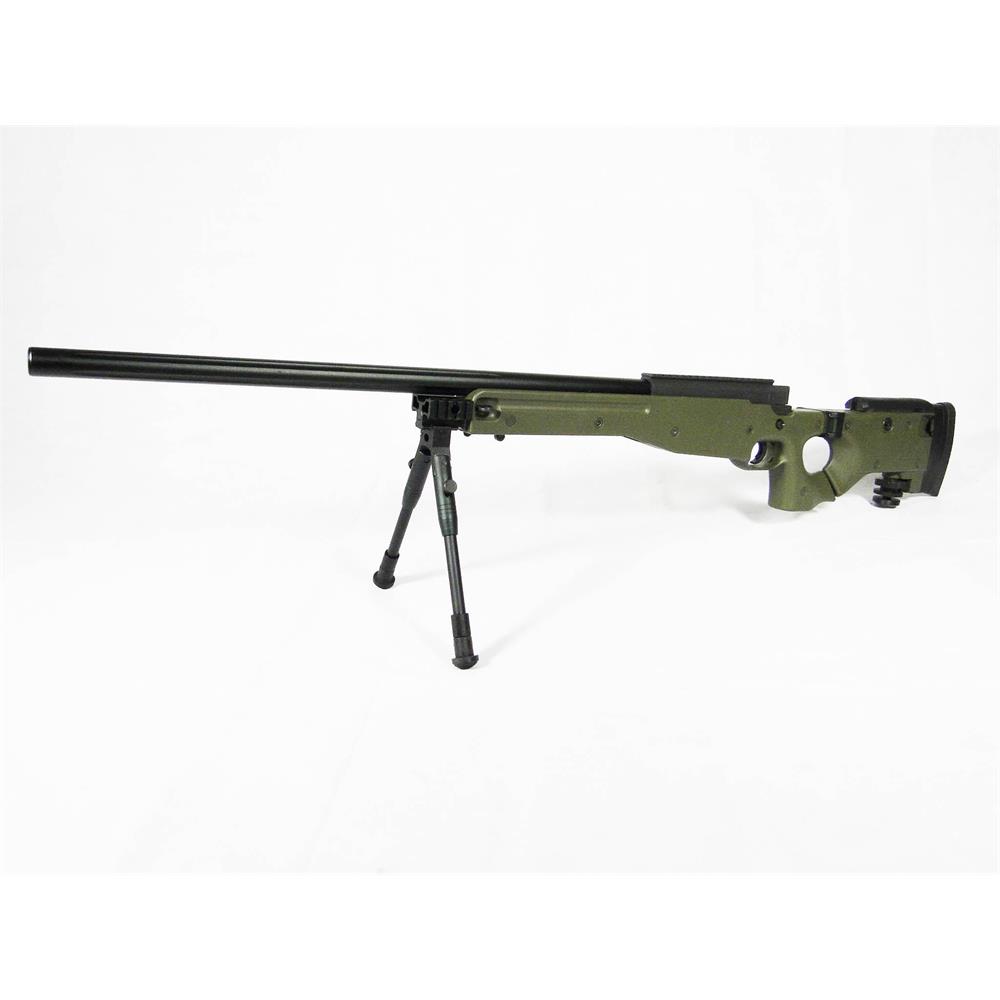 Fucile Carabina Sniper AW 338 2000 Originale Well Verde + bipiede Molla ...