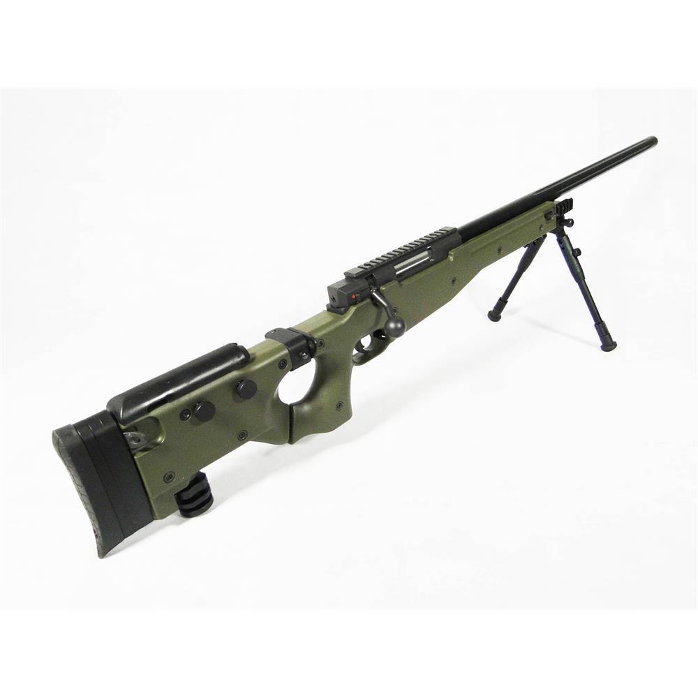 Fucile Carabina Sniper AW 338 2000 Originale Well Verde + bipiede Molla ...