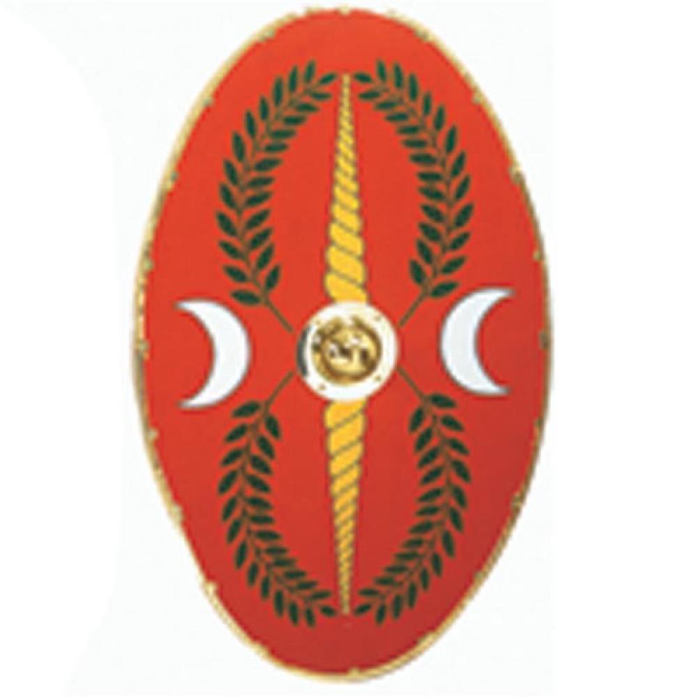 Scudo romano Ovale in legno con finiture in metallo ottonato Scudi ...