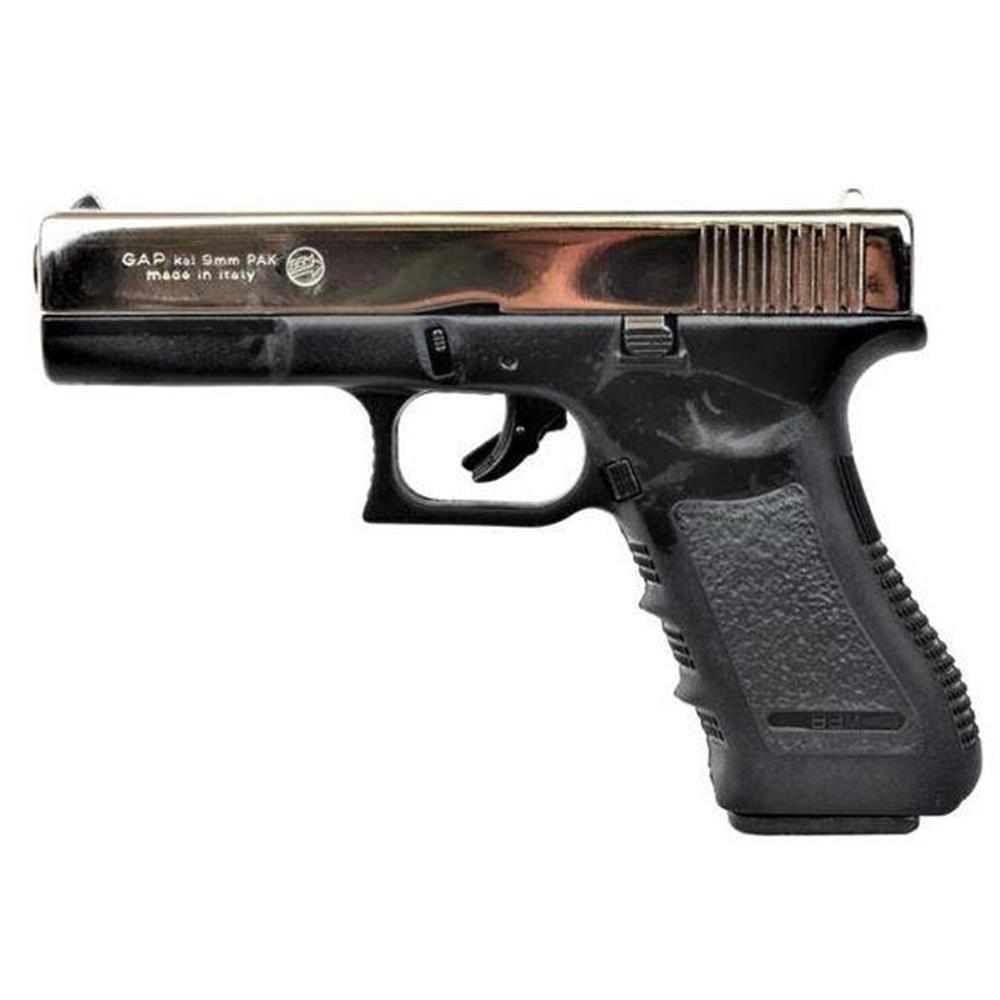 Pistola a salve PAK modello Glock G17 calibro 9 mm Nikel Cromata Bruni ...
