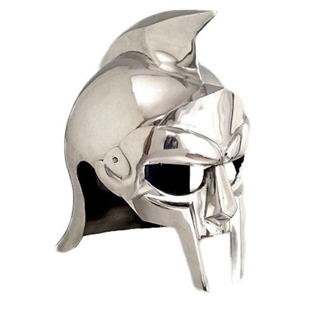 Elmo acciaio Gladiatore Romano c/cuoio indoss.le adulto rievocazioni ...