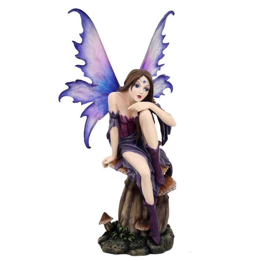 Fatina dei ghiacciai seduta sul fungo h cm. 55 product - Antica Porta ...