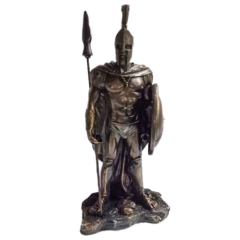 Antico Soldato Spartano Soldato Bronzo Antico "Soldato Romano" H Cm.