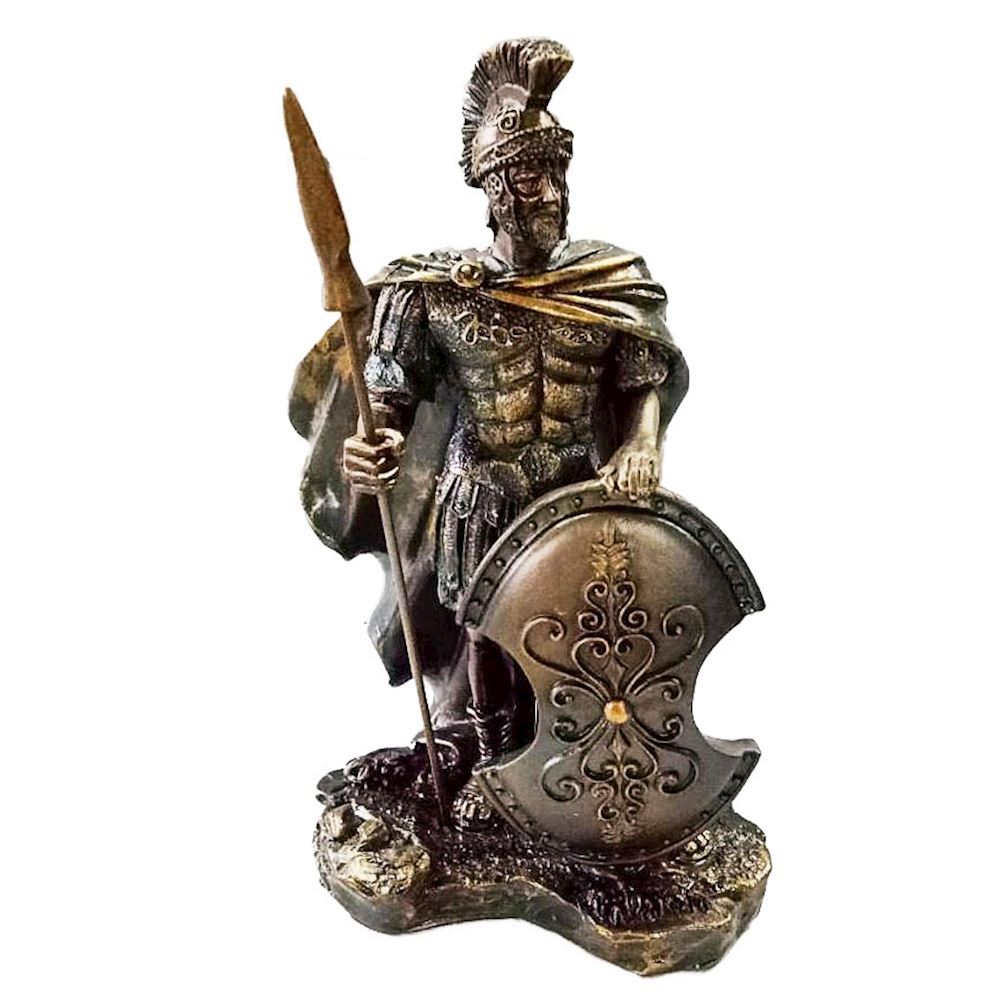 Antico Soldato Spartano Soldato Bronzo Antico "Soldato Romano" H Cm.