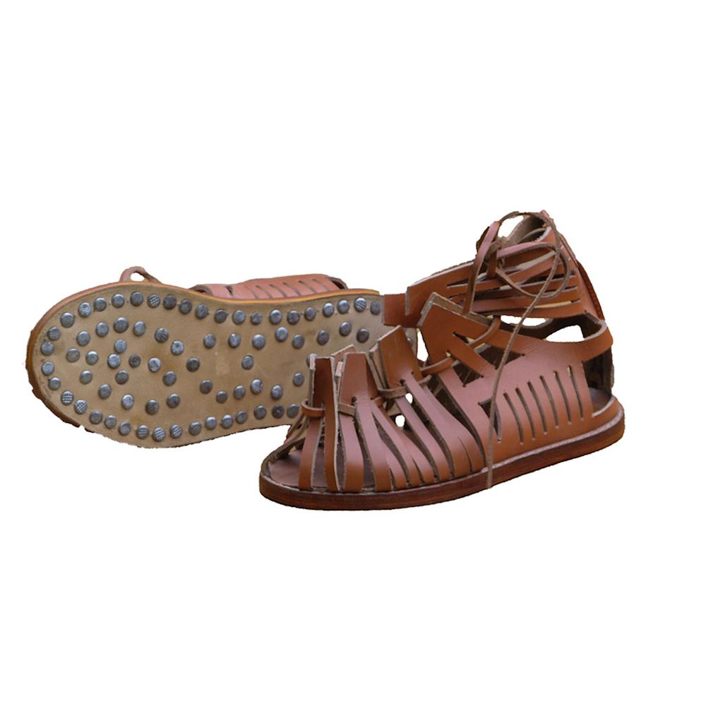 Scarpa in cuoio "Caliga Romana" Abbigliamento Storico - Antica Porta ...