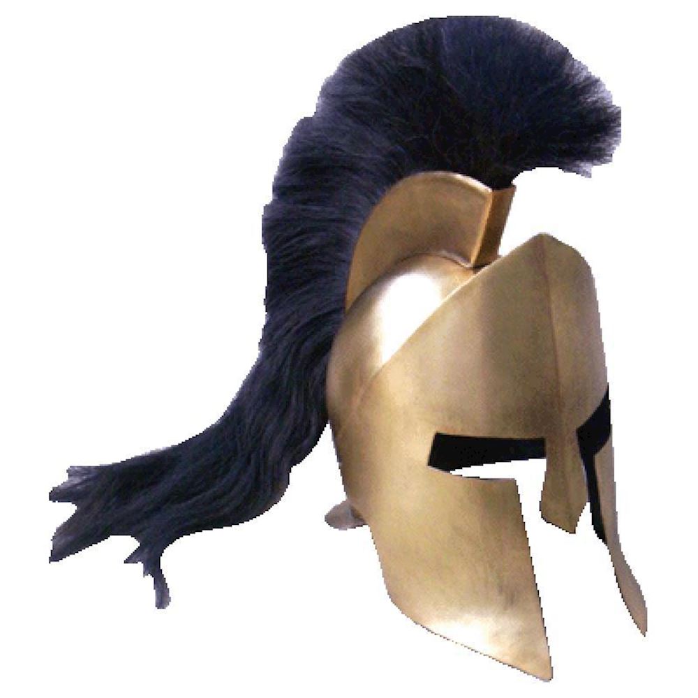 Elmo acciaio con piume nere Leonidas Abbigliamento storico - Antica ...