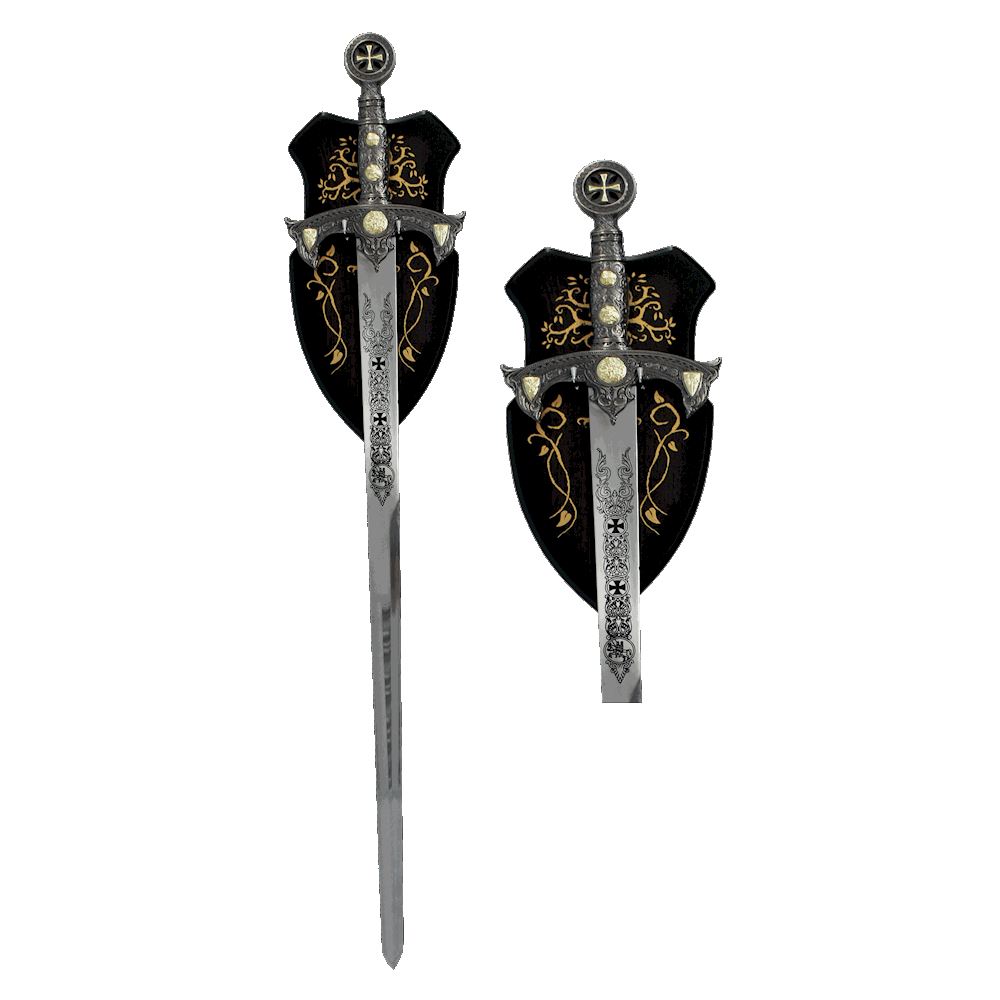 Spada medievale templare con pannello espositivo 118 cm Templari ...