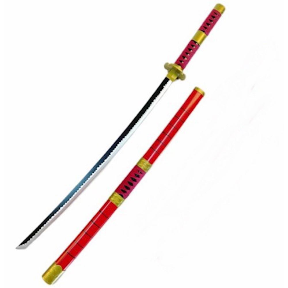 Katana One Piece sandai kitetsu di Roronoa Zoro lama bamboo con LED cm ...
