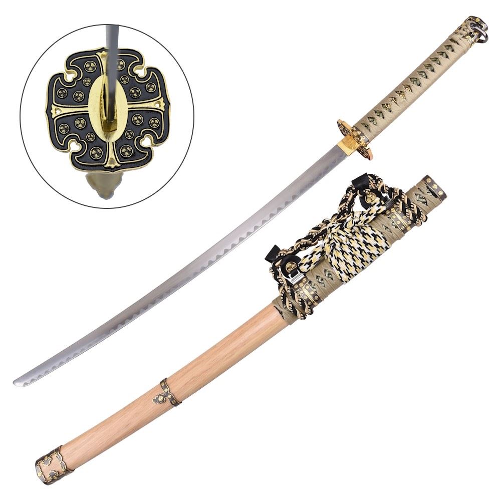 KATANA TRADIZIONALE GIAPPONESE ORNAMENTALE 95CM LEGNO (ZS730WC-2 ...