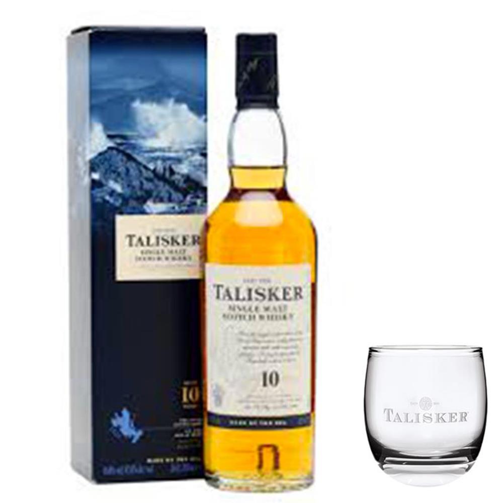 Talisker 10 Years Old + glass official Talisker Whisky - Babo.Wine il ...