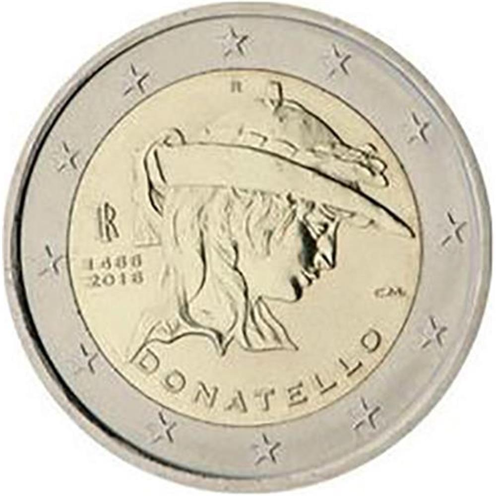 2 euro Italia 2016 fdc Donatello Italia - Euro commemorativi, monete e ...