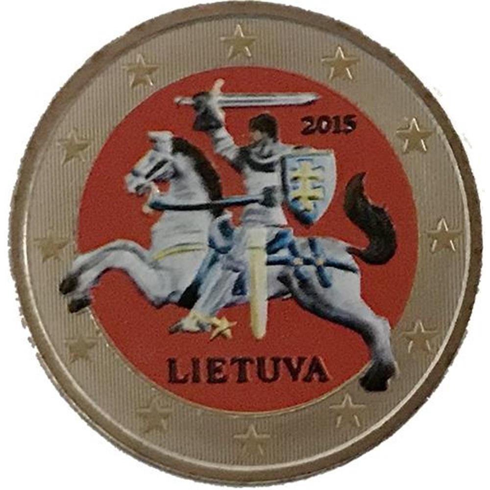 2 euro Lituania 2015 Vytis colorata Colorati - Euro commemorativi ...