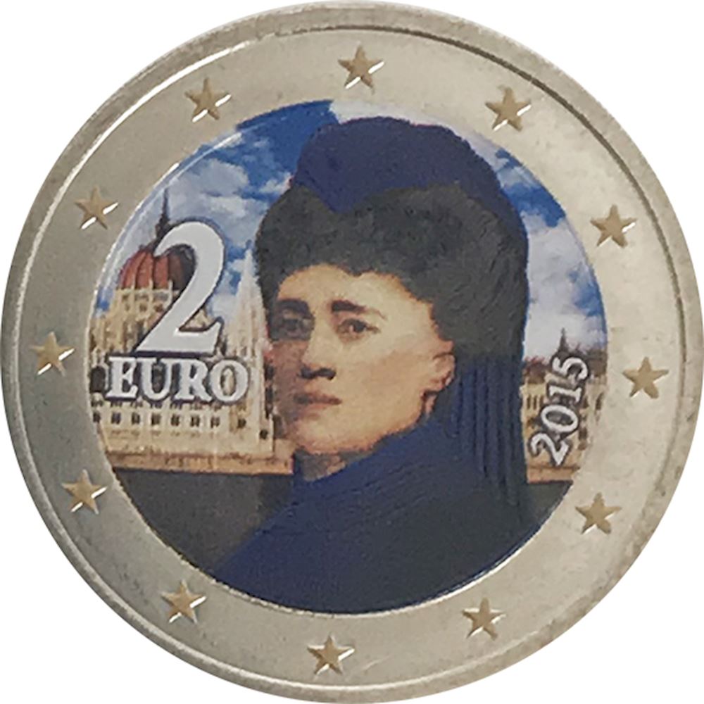 2 Euro Austria 2015 Bertha Von Suttner Colorata Colorati Euro 2 Euro Austria 2015 Bertha Von Suttner Colorata Colorati Euro