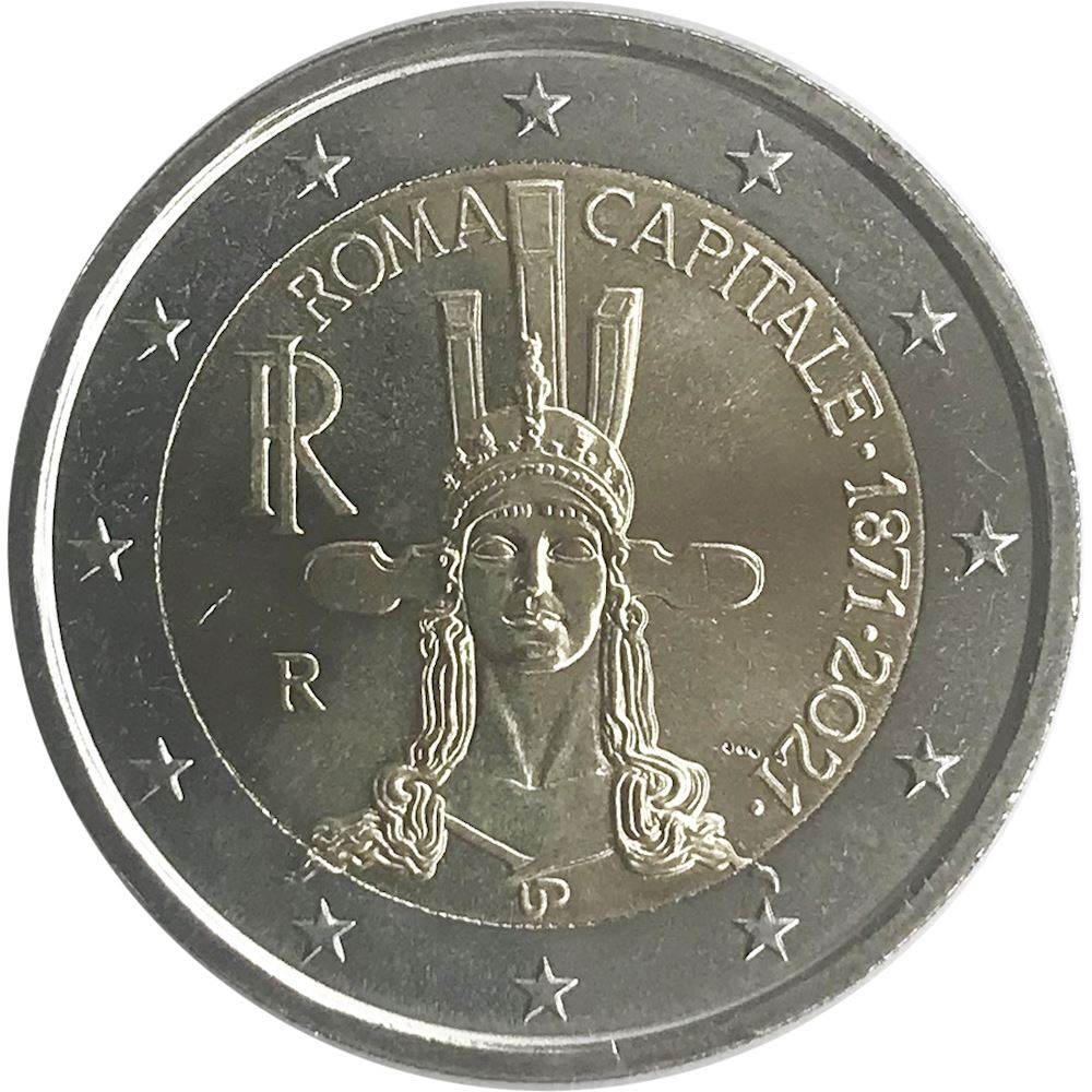 2 euro Italia 2021 fdc 150° Anniversario Roma Capitale d’Italia 2021 ...