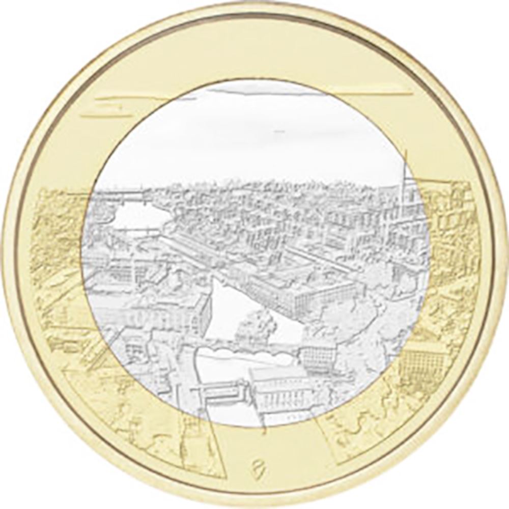 5 euro Finlandia 2018 Paesaggi nazionali finlandesi: Tammerkoski 2018 ...