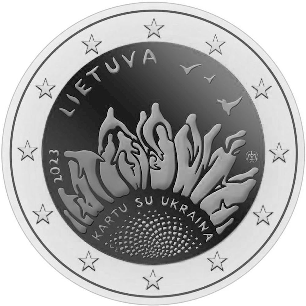2 euro Lituania 2023 Insieme per l'Ucraina 2023 - Euro commemorativi ...