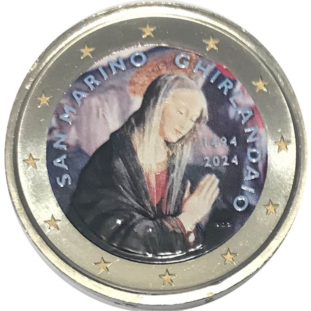 2 euro San Marino 2024 Colorata Domenico Ghirlandaio 2024 - Euro commemorativi, monete e ...