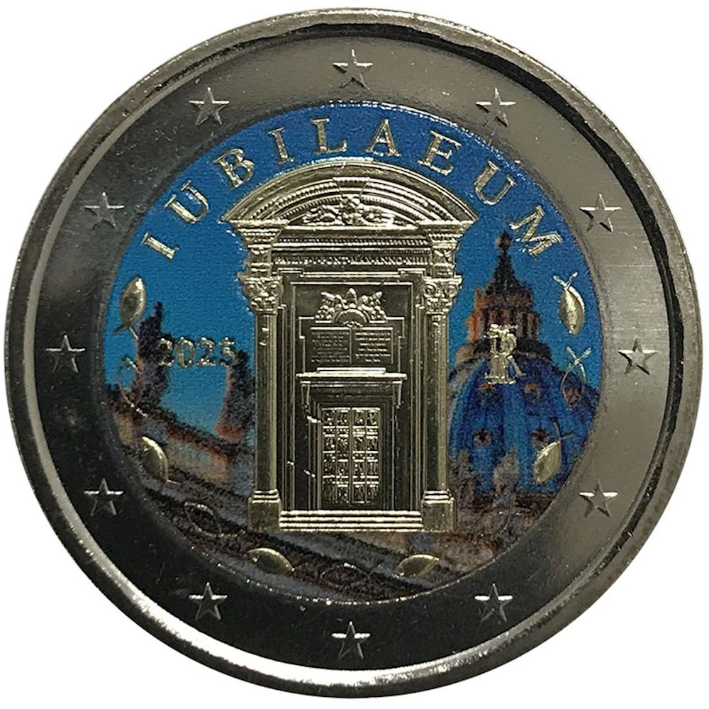 2 euro Italia 2025 Colorata Giubileo 2025 - Euro commemorativi, monete ...