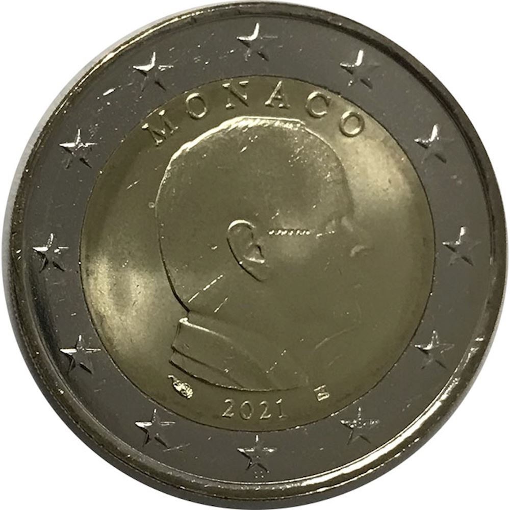 2 euro Monaco 2021 fdc Principe Alberto II 2021 - Euro commemorativi ...