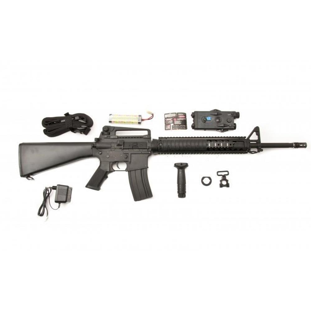 M16-A4 RIS FULL METAL AN-PEQ CON OTTICA 3-9X40 KIT RISPARMIO FUCILI ...