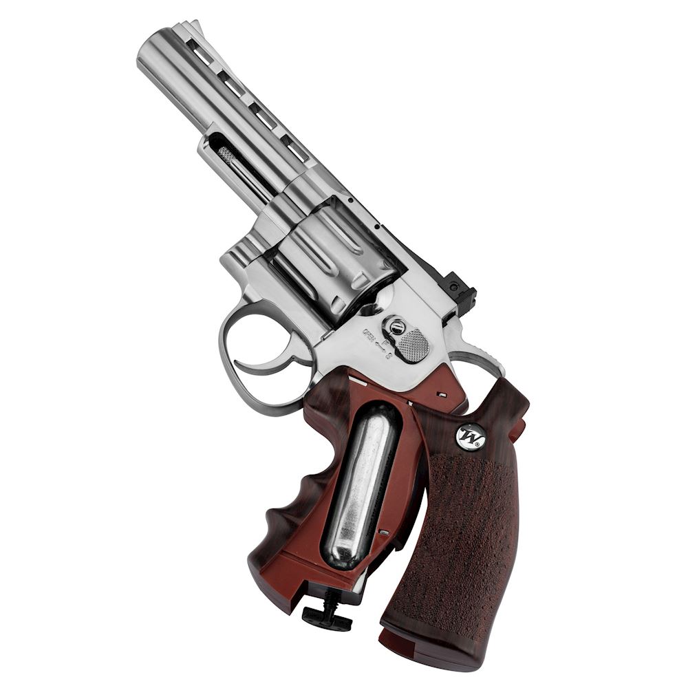 REVOLVER GAMO 4" SILVER CO2 4,5MM ARIA COMPRESSA PISTOLE CO2 - Il ...